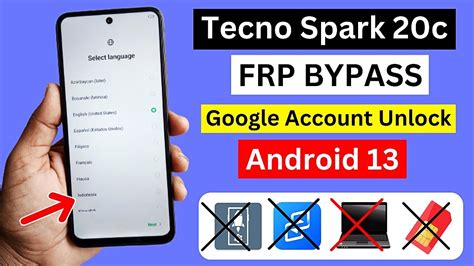 Tecno Spark C FRP Bypass Without Pc Tecno BG Google Account Bypass Android YouTube