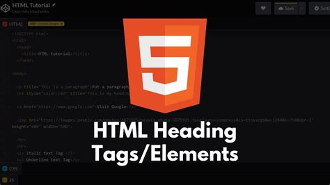 Html Tutorial 6 Html Heading H1 To H6 Tags Explained Youtube