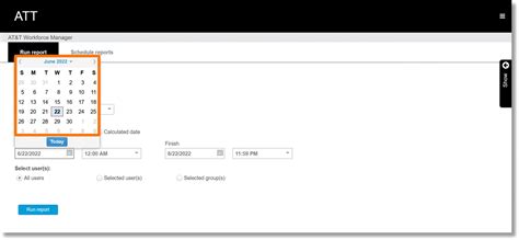 Run A Timekeeping Summary Report For Select Users With Atandt Workforce Manager Asecare