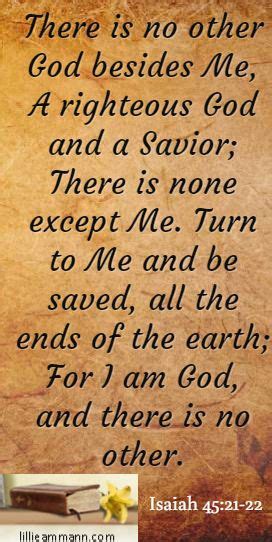 There Is No Other God Besides Me A Righteous God And A Savior There