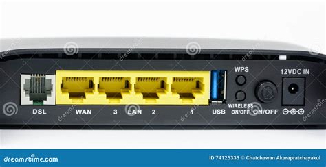 Internet Router Modem Ports Stock Image Image Of Equipment Science 74125333