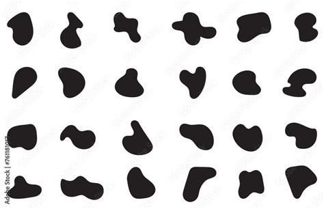 Vecteur Stock Blob Shape Organic Set Fluid Cooler Blob Shape Vector