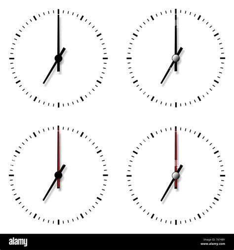 Set Of Clocks Without Numbers Stock Photo Alamy