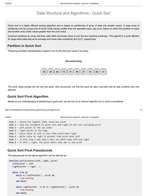 Quick Sort Pdf Applied Mathematics Theoretical Computer Science