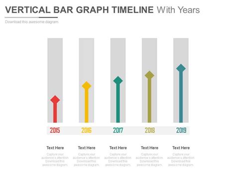 Vertical Bar Graph Timeline With Years Powerpoint Slides Presentation