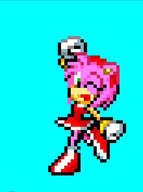 Pixel Art Amy Rose By Meglez On Deviantart