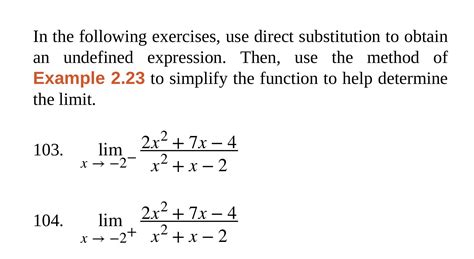 solved in the following exercises use direct substitution