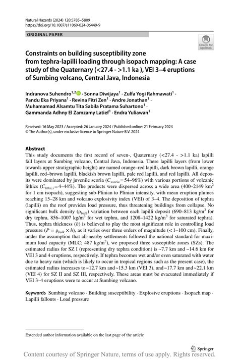 Constraints On Building Susceptibility Zone From Tephra Lapilli Loading Through Isopach Mapping