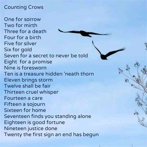Counting Crows With Poem Writing Inspiration Prompts Seven Crows