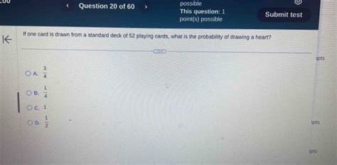 solved possible 200 question 20 of 60 this question 1 submit test
