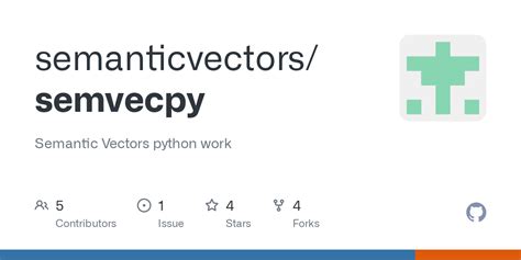Github Semanticvectorssemvecpy Semantic Vectors Python Work