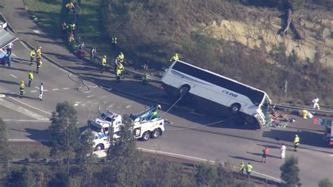 Bus Involved In Horror Crash Is Pulled Upright Abc News