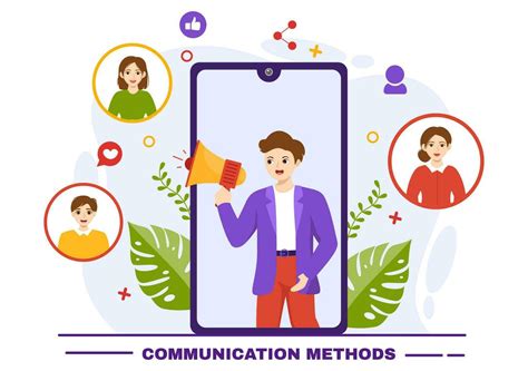 Communication Methods Vector Illustration With Team Referral Marketing Project Management