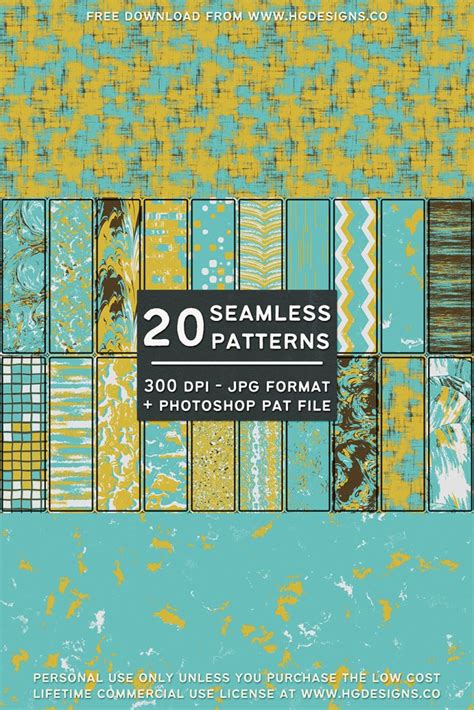 Free Download Seamless Tiling Patterns Set Hg Designs