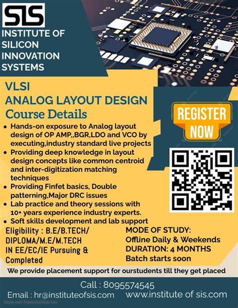 Vlsi Analoglayout Semiconductors Training Jobs Freshers Vlsijobs Silicon Innovation