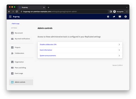 Bugsnag Docs › On Premise › High Availability › Admin Controls