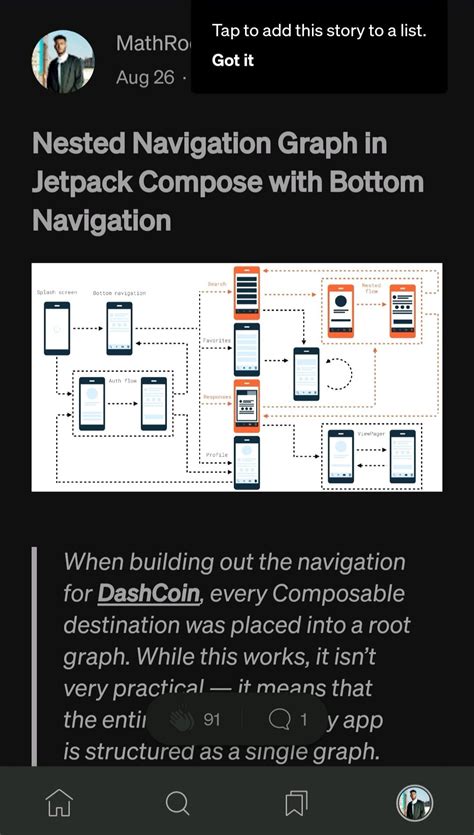 My Story On Medium About Nested Navigations In Jetpackcompose With