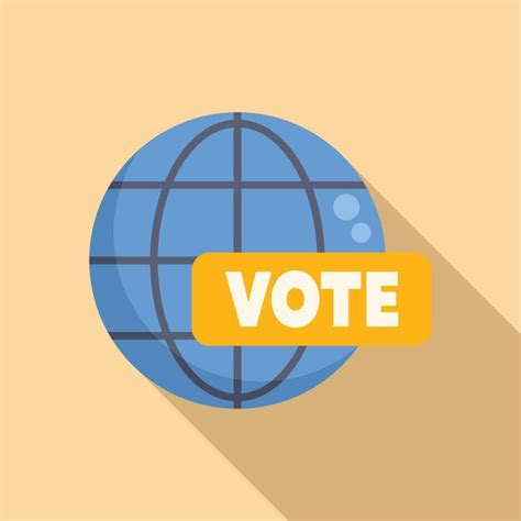 Premium Vector Global Online Vote Symbol Showing Internet Voting System