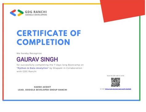 Gaurav Singh On Linkedin Shapeai Gdgranchi Bootcamps Python