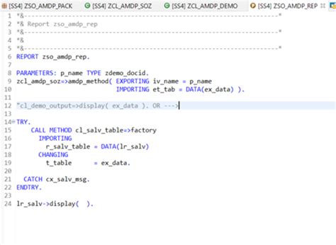 Sap Abap Central Abap Managed Database Procedure