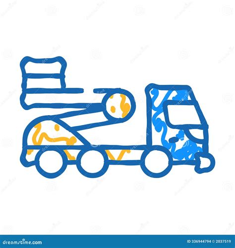 Cherry Picker Icon Doodle Illustration Stock Vector Illustration Of