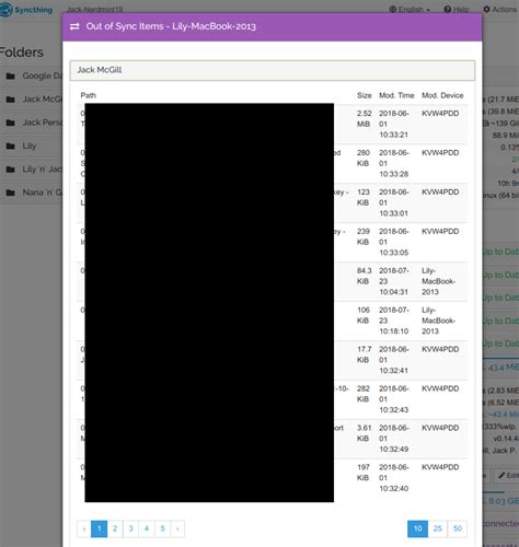 Out Of Sync Items Issues Support Syncthing Community Forum