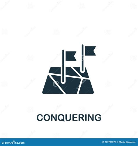 Conquering Icon Monochrome Simple Sign From Challenges Collection Stock Vector Illustration