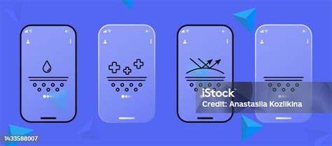 피부 보호 세트 아이콘입니다 보습 모공 청소 자외선 차단제 여드름 치료 계절 알레르기 건강 Whelk 자외선 차단 수분 공급 피부 관리 개념 유리 형태론 Ui 전화 앱 화면