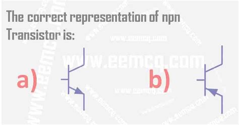The Correct Representation Of Npn Transistor Is Electrical Engineering MCQS