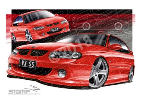 Holden Commodore Vx Vx Ss Sting Red A3 Framed Print Hc10a