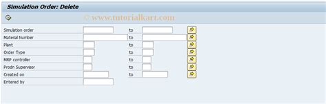 CO0DS SAP Tcode Delete Simulation Order Transaction Code