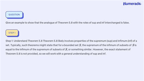 Give An Example To Show That The Analogue Of Theorem With The Roles Of Sup And Inf