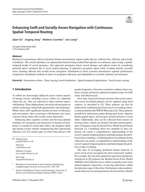 Pdf Enhancing Swift And Socially Aware Navigation With Continuous
