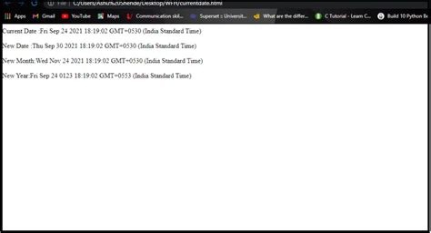 find current day date and time in java script with different formats