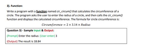 Solved 3 Function Write A Program With A Function Named