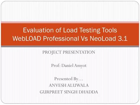 Ppt Evaluation Of Load Testing Tools Webload Professional Vs Neoload 31 Powerpoint