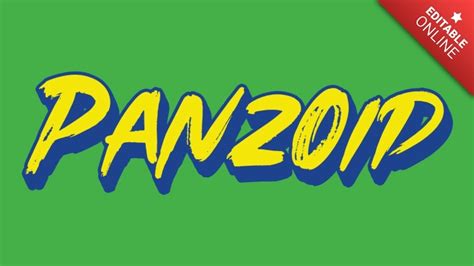 Panzoid Text Style Effects Generator