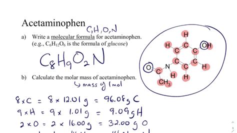 Structural Formula For Acetaminophen