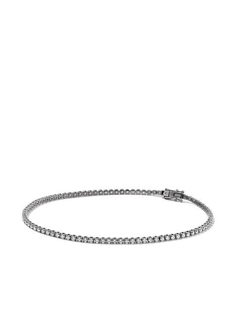 Shay 18kt Black Gold Diamond Tennis Bracelet Black Farfetch Uk