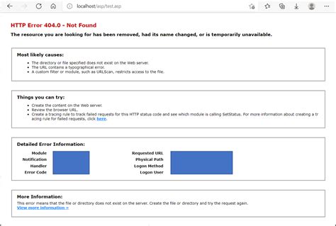 Iis 10 사용자 지정 오류 페이지 설정 방법