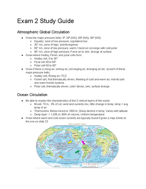 Exam Study Guide GEOG Exam Study Guide Atmospheric Global Circulation Know The Major Studocu