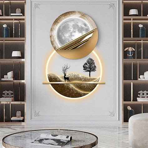 Wall Art With Led Lights Luxury Art Led Landscape Interior Background