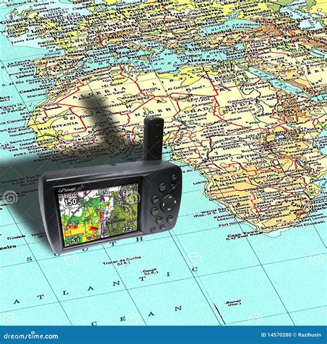 Gps And Map Stock Photo Image Of System Satellite North 14570280