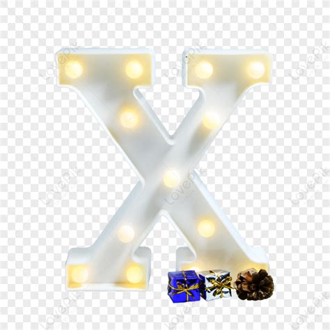 선물 상자 장식 편지 X 크리스마스 조명 R 일러스트 조명 일러스트 선물 상자 일러스트 Png 일러스트 무료 다운로드 Lovepik