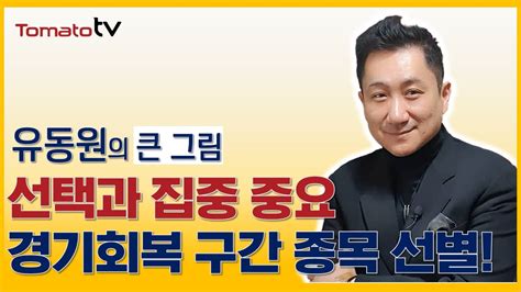 선택과 집중 중요 경기회복 구간 종목 선별 필요 Youtube