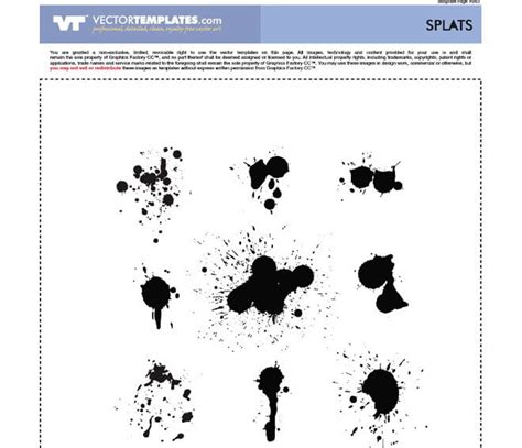 잉크 튄 벡터 세트 Eps Ai Cdr Uidownload