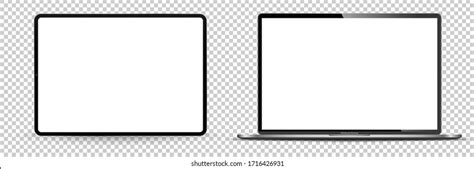Modern Computer Monitor Mockup Isolated On Stock Vector Royalty Free 1715676532 Shutterstock