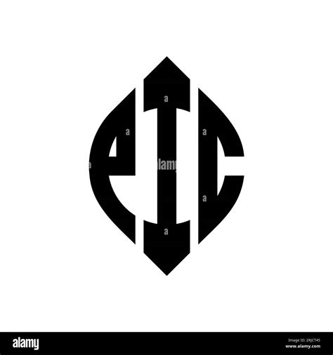 Pic Circle Letter Logo Design With Circle And Ellipse Shape Pic Ellipse Letters With