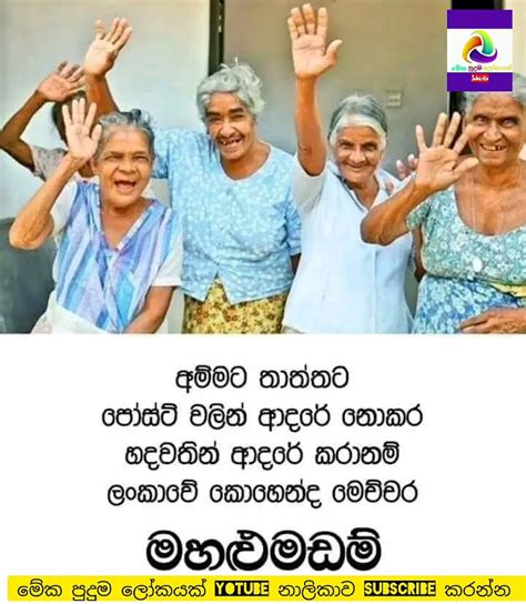 අම්මට තාත්තට ආදරෙයිනන් මේ තරම් මහළුමඩම් ලංකාවේ Amma Youtube