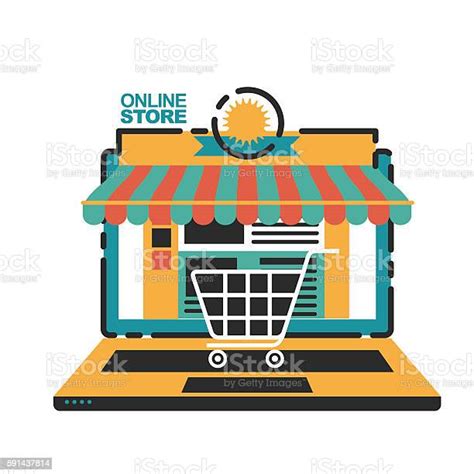 온라인 저장소에 대한 벡터 그림입니다 스타트업 비즈니스 기업 재무와 산업에 대한 스톡 벡터 아트 및 기타 이미지 기업 재무와